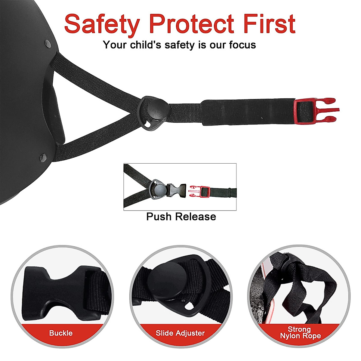 BURSUN Kids Bike Helmet Ventilation & Adjustable Toddler Helmet for Ages 2-3-5-8 Kids Boys Girls Multi-Sport Helmet for Bicycle Skate Scooter, 5 Colors