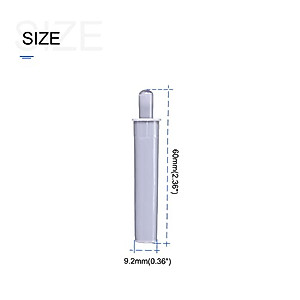 METALLIXITY Damper Buffers Push (2.36"x0.36") 3Pcs, Plastic Cabinet Push Latches Soft Quiet Close - for Door Drawer, Home Decoration, Gray