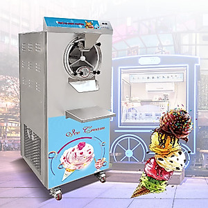 Mvckyi Commercial 40L/H Hard Ice Cream Machine, Fast Cooling Ice Cream Sorbet Making Machine, Stainless Steel Gelato Maker Machine Italian Gelato Batch Freezer for Restaurant Kitchen Equipment