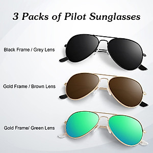 ANZIW Pilot Sunglasses Men Womens Lightweight Metal Frame Polarized Shades UV400 Protection