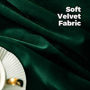 BGment Emerald Green Velvet Curtains 84 Inches for Bedroom, Thermal Insulated Room Darkening Curtains Soft Privacy Grommet Luxury Curtains for Living Room, Emerald Green, 52 x 84 Inch, Set of 2 Panels