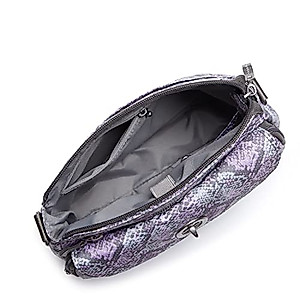 Baggallini Women's Calais Crossbody Bag, Blush Python