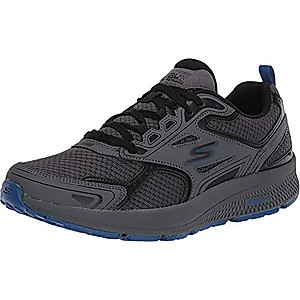 Skechers mens Go Run Consistent - Performance Running & Walking Shoe Sneaker, Charcoal/Blue, 12 US