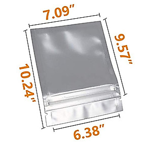 7.1x10.2" Candy Bags, 100PCS Stand Up Aluminum Foil Bags,Smell Proof Bags,Reclosable Airtight Foil Bags,Reusable Food Pouches Bags with Zip Lock,Sealable Treat Bags for Snacks Beans Coffee Dry Fruit