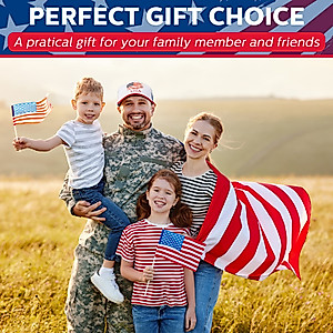 Jeyiour 12 Pcs Patriotic American Flag Hat 4th of July Baseball Cap Adjustable Trucker Hat Mesh Cotton Cap for Men Women (Blue, Red,USA)