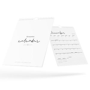 Karto Wall Calendar 2024-2025 - Vertical 8.5x11 inch Runs Until December 2025 - Boost Your Productivity and Easy Planning with the Aesthetic Monthly Calendar - Cursive