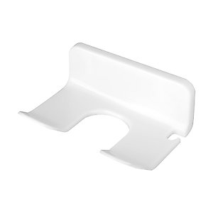 COMNICO Hair Dryer Holder Wall Mounted Self Adhesive Blow Dryer Hanger Hook with Plug Cord Organizer Rack for Bathroom Cabinet Door, Compatible with Most Hair Dryers (White)
