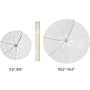 TIKUSAN Adjustable Cooking Drop Lid Expandable and Contractable Lid Otoshibuta Pot Cover Made in Japan Free Size (5.5"-9.0")
