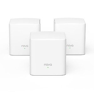 Tenda Nova MW5G Whole Home Mesh WiFi System - Dual Band Gigabit AC1200 Router Replacement for Smart Home,Works with Amazon Alexa for 3500 sq.ft Coverage (3 Pack)