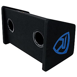 Rockville RV208P Dual 8" 800w Car Audio Subwoofers in Vented Sub Enclosure Box,Black