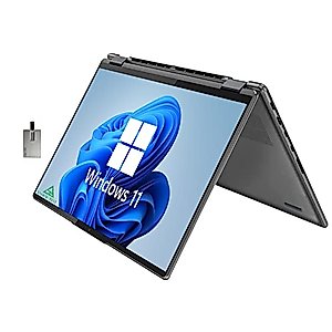 Lenovo 2022 Yoga 7i 2-in-1 360° 16" 2.5K Touchscreen Laptop, Intel Evo Platform Core i5 1240P, 8GB RAM, 1TB PCIe SSD, Intel Iris Xe Graphics, Backlit Keyboard, Win 11, Storm Grey, 32GB USB Card