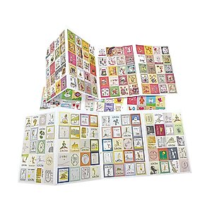 ALIMITOPIA Adhesive Sticker,12 Sheets(240pcs) Stamp Shape DIY Decorative Paper Paster Ornament Mark