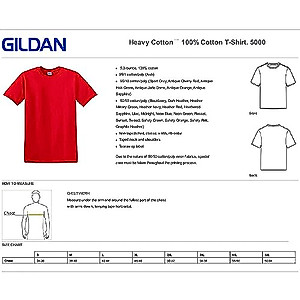 Gildan 5.4 oz Cotton T-Shirt (5000) Tee Large Light Blue