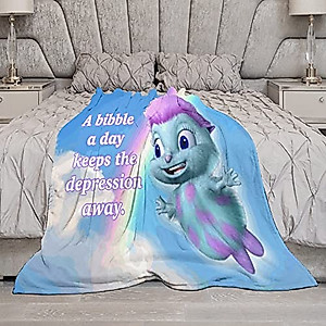 ASDPIHNK Bibble Meme Blanket Bibble Happiness Funny Blankets Novelty Soft Plush Throw Blanket Super Fuzzy Warm Lightweight Thermal Fleece Blankets for Couch Bed Sofa All Season 50''x 60''