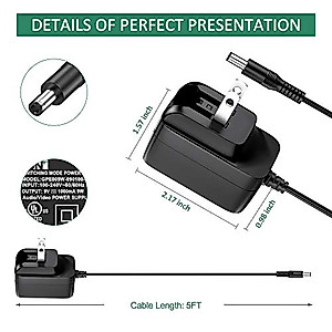 FITE ON 9V AC Adapter Replacement for Grass Shears 7.2V Electric Trimmer 2 in 1 Cordless Garden Tools Hedge Trimmer Battery Charger Power Supply Cord UL Listed