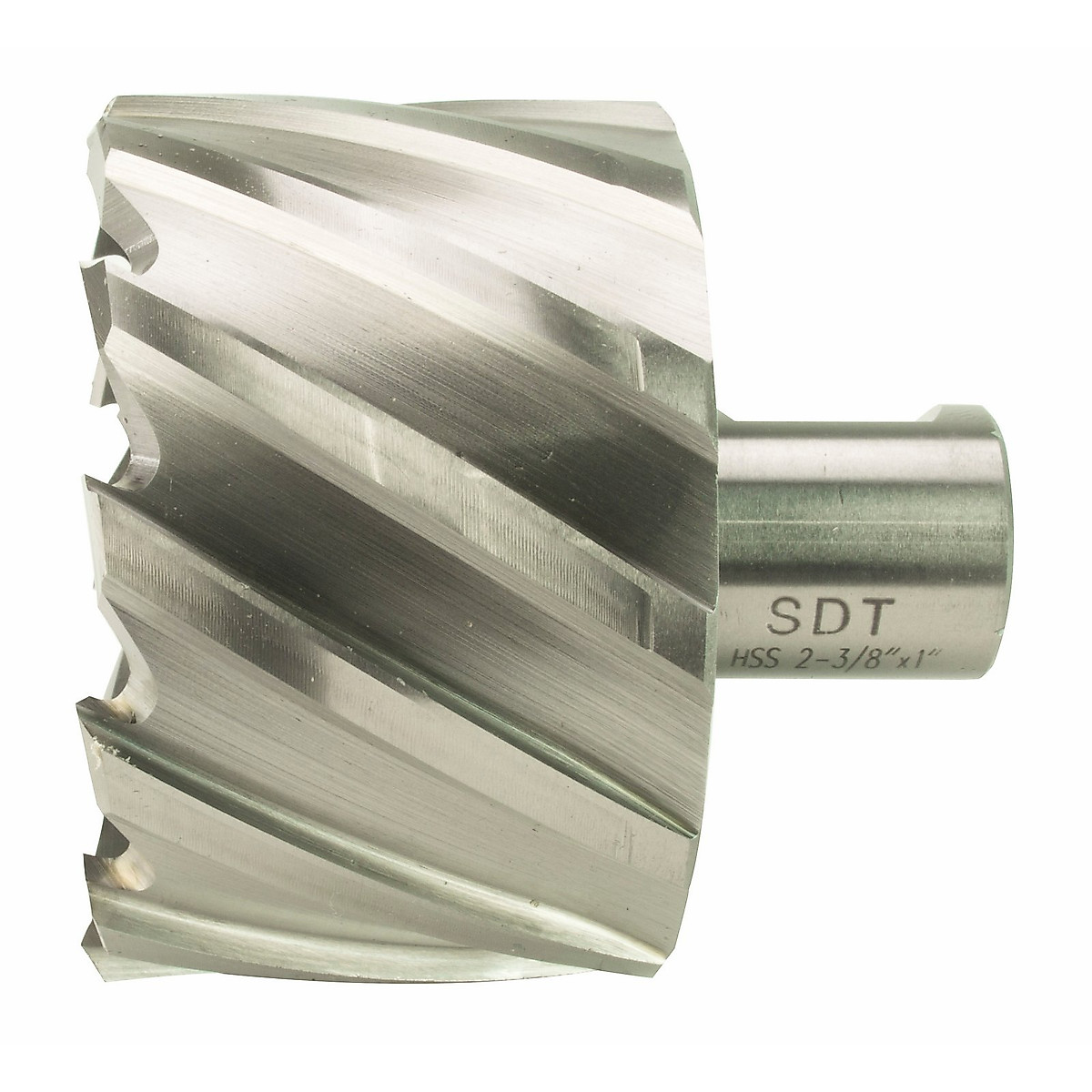 Steel Dragon Tools 2-3/8" x 1" High Speed Steel Annular Cutter with 3/4" Weldon Shank