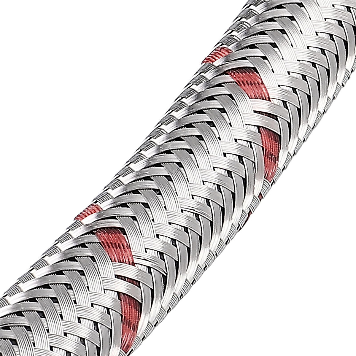 uxcell 20 Inch Long Faucet Supply Line Connector, 2pcs G3/8 Female Compression Thread x M10 Male Connector Braided 304 Stainless Steel Water Supply Hose Line