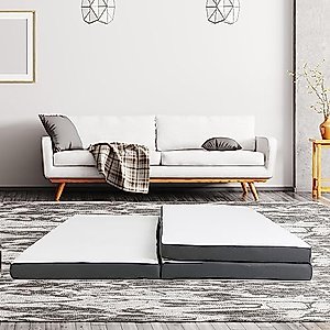 Small Folding Mattress, 4 inch Twin Mattress with Breathable & Washable Cover, Trifold Mattress for Camping, Guest, Floor RV, CertiPUR-US Certified, Foldable Mattress - 75" x 25" x 4" (Small Twin）