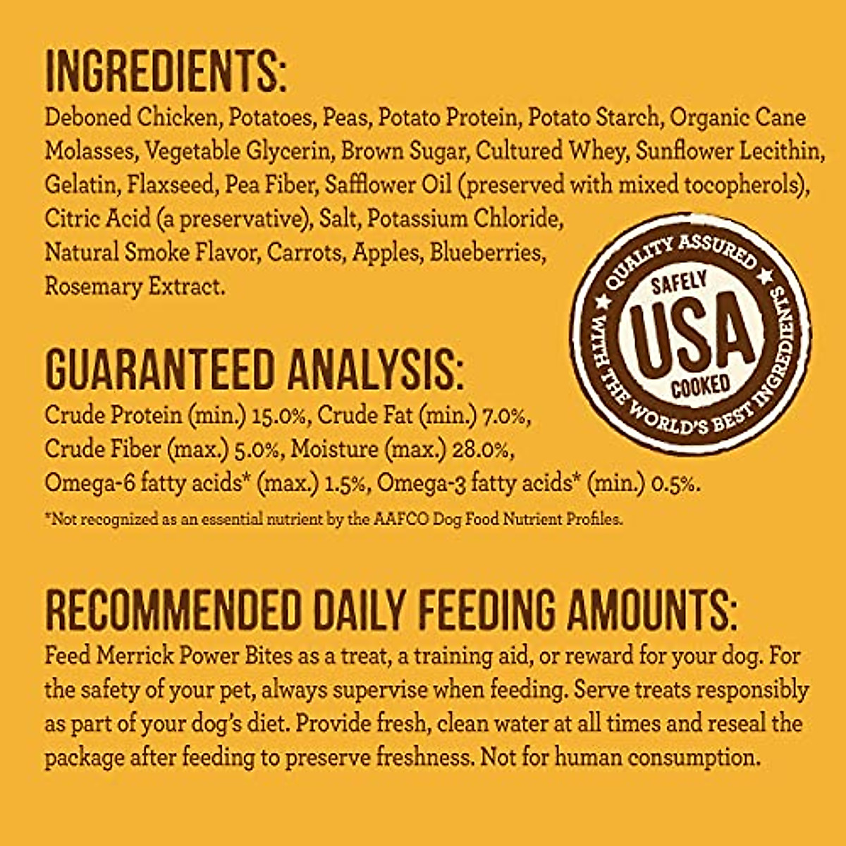 Merrick Power Bites Natural Grain Free Gluten Free Soft & Chewy Chews Dog Treats