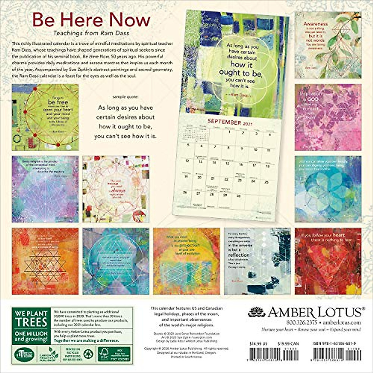 Be Here Now 2021 Wall Calendar: Teachings from Ram Dass
