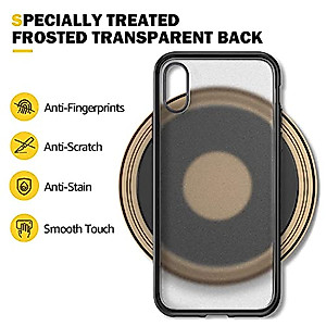Humixx Shockproof Series iPhone X Case/iPhone Xs Case, [Military Grade Drop Tested] [Upgrading Material] Translucent Matte Case with Soft Edge, Heavy Duty Protective Case, 5.8 Inch Black