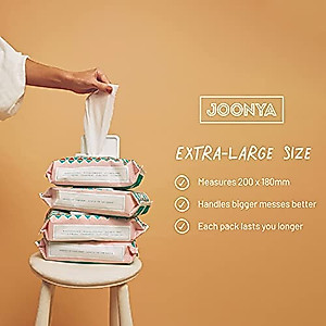 Joonya Baby Wipes - Non-Toxic, Earth-Friendly Baby Wipes for Calm, Healthy Skin - Fragrance Free Baby Wipes - Bulk Baby Wipes - 3 Packs of 80 Diaper Wipes (240)
