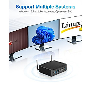 FANPEEC Fanless Mini PC Core i3 6157U, Industrial PC Windows 10 Pro 64GB RAM 512GB SSD 1TB HDD, WiFi 5, BT 4.2, 8 x USB 2.0, 2 x Ethernet Ports, 2 x HD Mini Desktop Computers