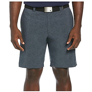 Callaway Men’s Performance Flat Front Short with Active Flex Waistband, Charcoal Caviar, 34W x 9 inch Inseam