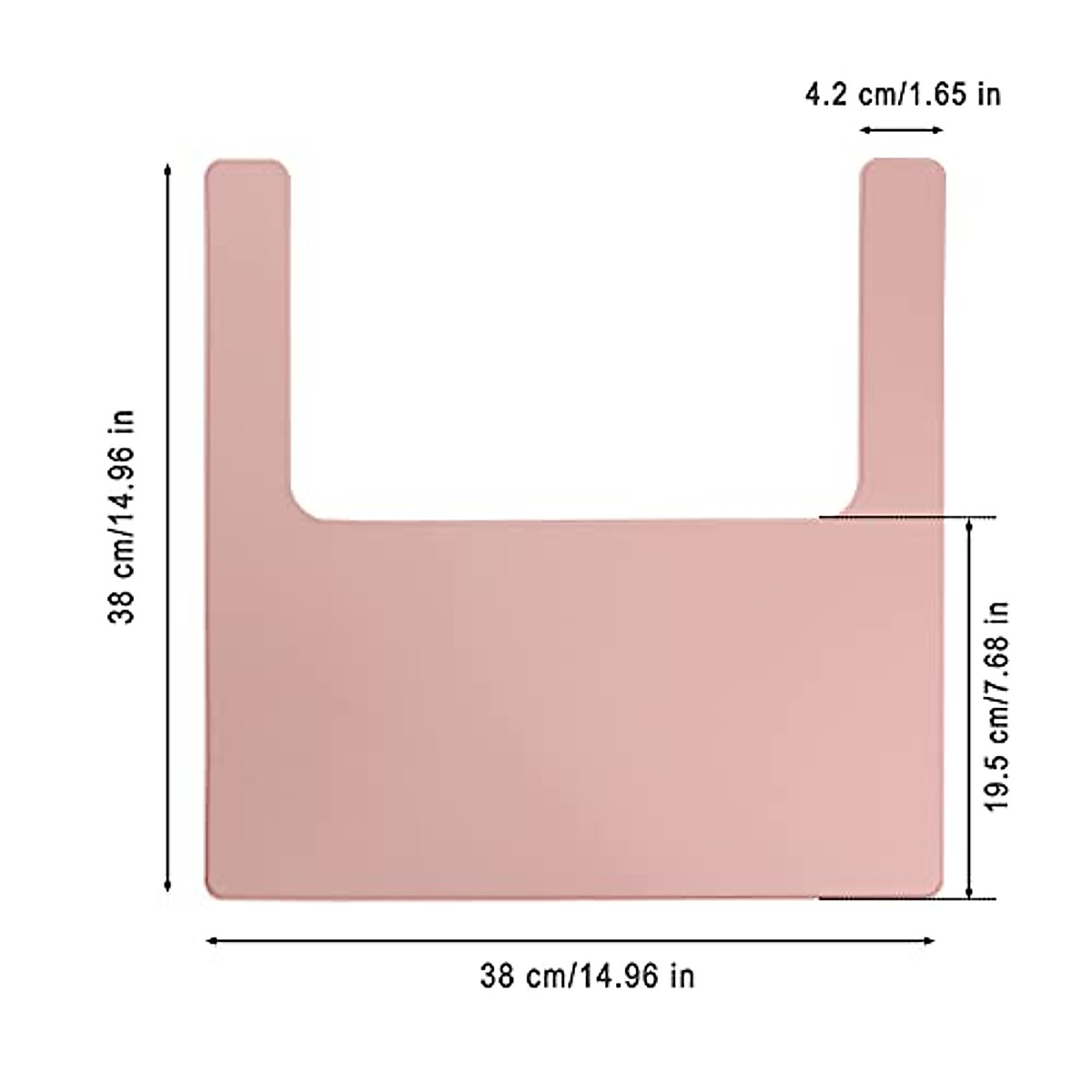 High Chair Placemat, Durable High Chair Placemat Silicone, Clean and Hygienic, Suitable for IKEA Antilop Highchai, for Toddlers and Babies (Pink)