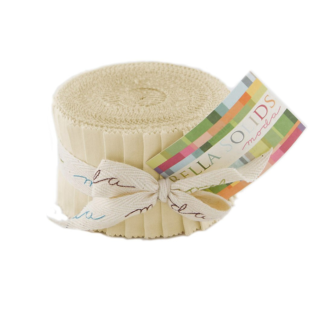Bella Solids Natural Junior Jelly Roll 20 Strips 2.5" Moda Fabrics 9900JJR 12