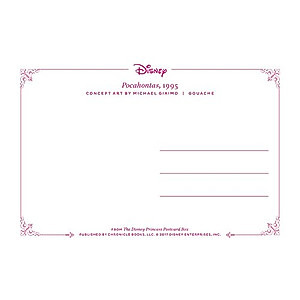 Disney Princess Postcard Box: 100 Collectible Postcards (Disney Art Stationery, Gift for Disney Lover)