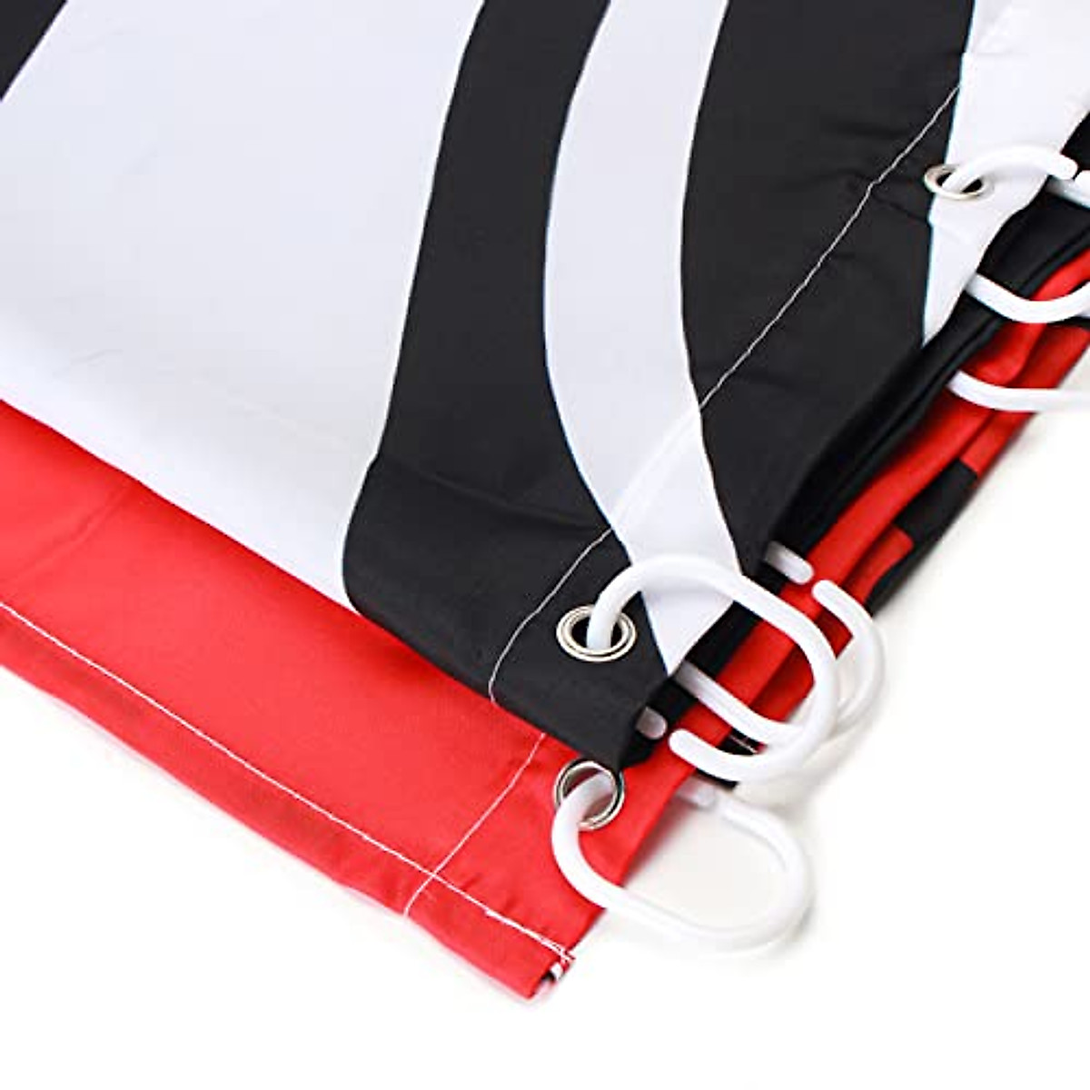 Jicosrel 4 PCS Bathroom Shower Curtain Set with Rugs,Leopard and Zebra Shower Curtain Bathroom Decor Set(Bath Mat,U Shape and Toilet Lid Cover Mat,Black and Red)