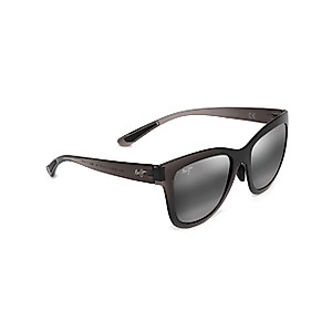 Maui Jim Women's Anuenue Polarized Square Sunglasses, Translucent Grey/Neutral Grey, Medium