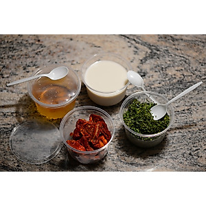 EcoQuality 16oz Plastic Deli Food Storage Containers with Lids 500 Count - Round Containers Perfect for Food Storage, Portion Control, Meal Prep, Organization, Liquids, Travel, Home