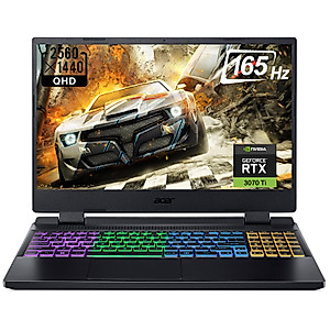 acer Nitro 5 Gaming Laptop 165Hz 15.6" QHD, AMD Ryzen 7 6800H 8-Core, GeForce RTX 3070 Ti 8GB, 32GB DDR5 RAM 1TB SSD, 4-Zone RGB Backlit Keyboard, WiFi 6E, RJ45, Windows 11+GM Mousepad