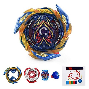 Konikiwa Battling Sparking String Launcher, Brave Valkyrie Top Burst Launcher Set, Left and Right Spin String Launcher Grip Compatible with All Bey Burst Series - Blue