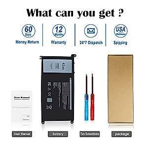 42WH WDX0R Battery for Dell Inspiron 15 5000 7000 Series 15 7579 7573 7560 7569 7570 5565 5567 5568 5570 5578 5579 7586 13 7368 7378 5368 5378 5379 17 5765 5767 5775 Latitude 3189 3580 P66F P58F P32E