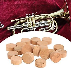 Trumpet Trombone Repairing Cork Pads,20Pcs 9.5mm Trumpet Water Key Spit Value Cork Replacement Accessory Part