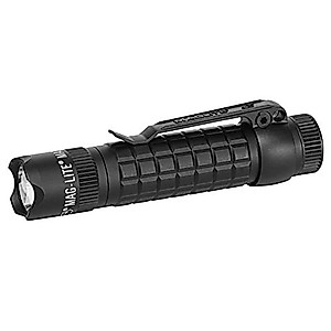 Maglite Mag-Tac LED 2-Cell CR123 Flashlight - Crowned-Bezel, Matte Black