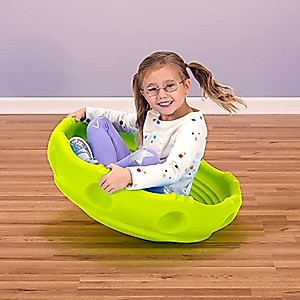 Simplay3 Two Sided Rock Around Wobble Disk and Climbing Dome for Toddlers and Kids - Rocking and Climbing - Indoor/Outdoor - Green, Made in USA
