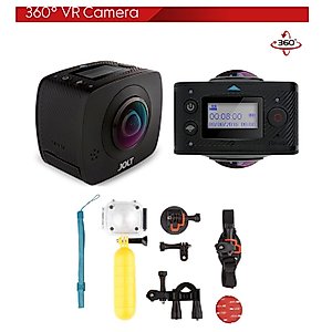 GIGABYTE JOLT Duo 360 Spherical VR WiFi Action Camera with Waterproof Case Kit