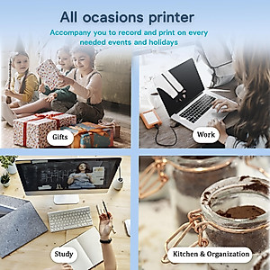 TRENDPJA - Mini Printer, Sticker Maker Machine, Bluetooth Printer for Phone, Small Pocket Printer, Wireless Label Printer, Thermal Mini Printer, Bluetooth Photo Printer for Scrapbooks, and DIY Crafts