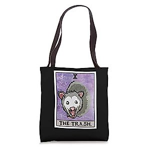 The Trash Tarot Card Funny Aesthetic Possum Tote Bag