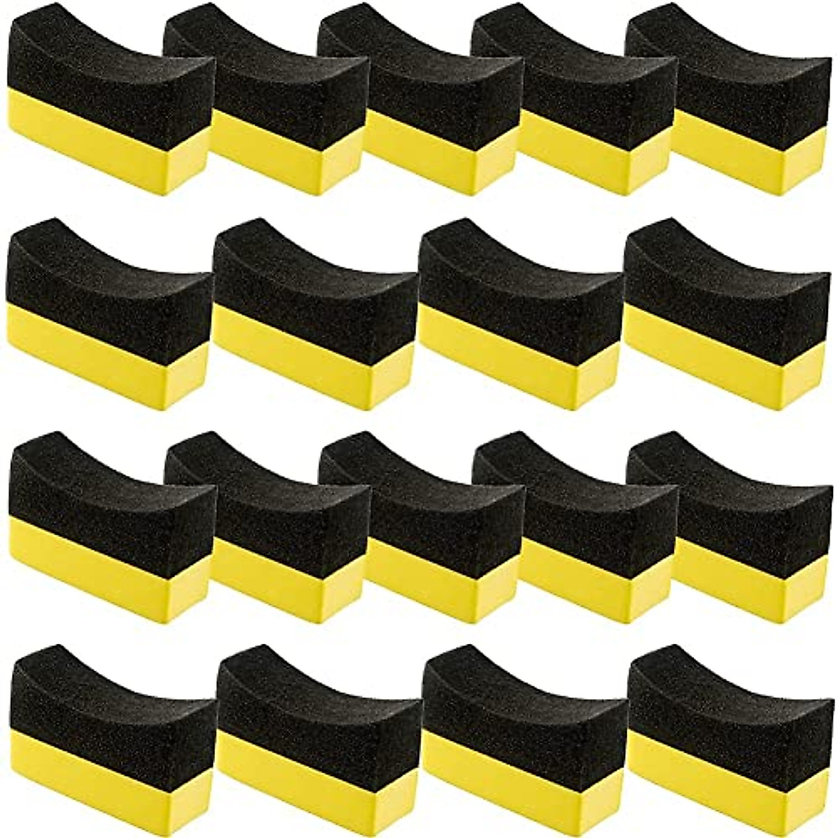 Duendhd 18Pack Tire Dressing Applicator Pads Tire Shine Applicator Dressing Pad Polishing Sponge for Car Glass Painted Steel