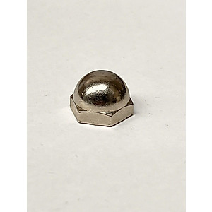 (4) 7/16-14 Acorn Cap Nut Brass Nickel Plated Rounded .437-14 7/16" Brass Nickel