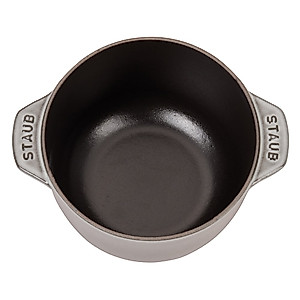 Staub Cast Iron 1.5-qt Petite French Oven - Graphite Grey, Made in France
