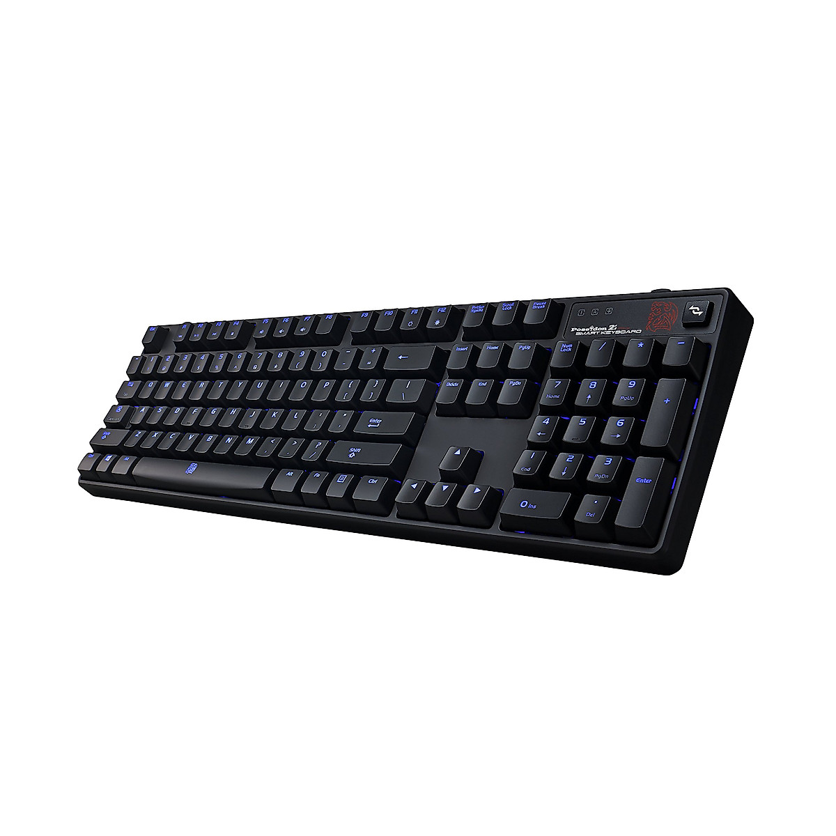 Tt eSPORTS Thermaltake Poseidon Z Plus Gaming Performance Monitoring App & Software Blue Switches Blue Backlight Mechanical Gaming Keyboard KB-PZP-KLBLUS-01