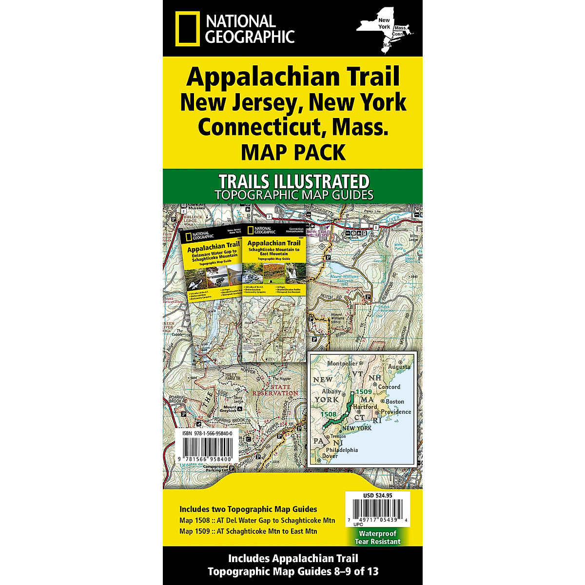 Appalachian Trail: New Jersey, New York, Connecticut, Massachusetts [Map Pack Bundle] (National Geographic Trails Illustrated Map)