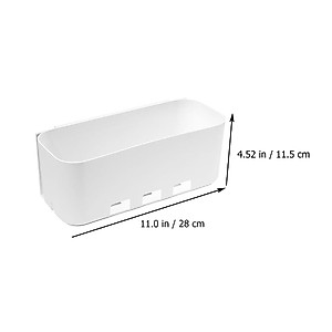 1 Set Shampoo Mount Office Simple Holder Cabinet Sliding Rectangular Container Bedroom Hanging Bookshelf Drawer Rack and Door Bathroom Tray Sundries Shelves Under White Pull