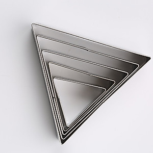 SK Triangle Shape Cookie Cutter Set, Stainless Steel, 5-Piece, Small(2.7in)